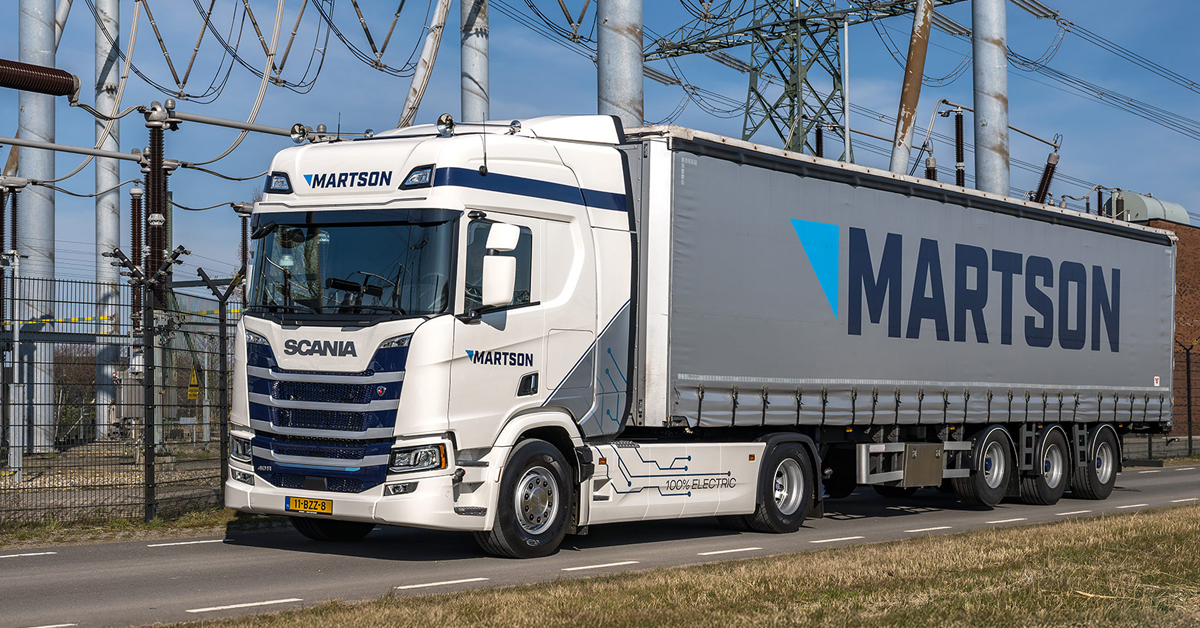 Martson investeert in twee nieuwe elektrische Scania’s